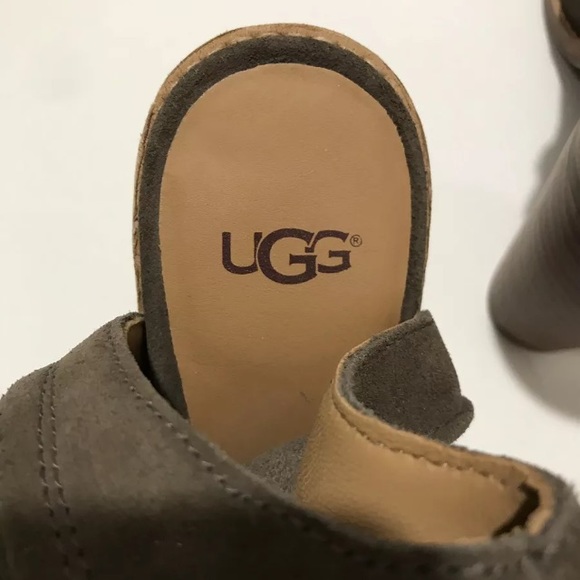 UGG | Shoes | Ugg Valencia Peep Toe Bootie Sandals Suede | Poshmark
